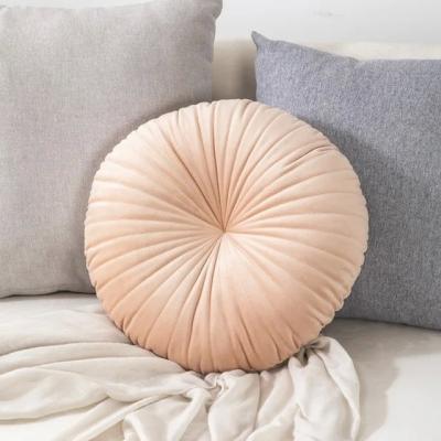 China 40x40cm Round Tatami Cushion Pillow with Removable and Washable Cover in Solid Color for sale