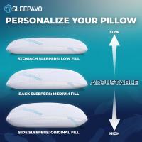 China Adjustable Memory Foam Pillows for Side Sleepers Queen Size Set of 2 80 Fabric Count for sale