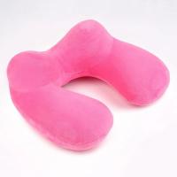 China ODM/OEM Acceptable U-shape Inflatable Neck Pillow for Airplane Travel Earplugs Included for sale
