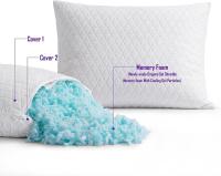 China Queen Size Set of 2 Pack Adjustable Memory Foam Pillows for Sleeping Good for Side and Back Sleeper for sale