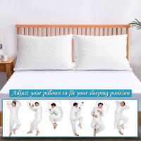 China Queen Size Set of 2 Pack Adjustable Memory Foam Pillows for Sleeping Good for Side and Back Sleeper for sale