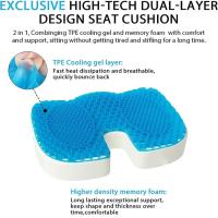 China Comfortable Memory Foam Cooling Gel Seat Cushions for Office Chair Pressure Relief for sale