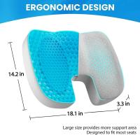 China Comfortable Memory Foam Cooling Gel Seat Cushions for Office Chair Pressure Relief for sale