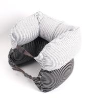 China U-shaped Neck Contour Pillow Foam Particle Sleeping Pillow for Adult Airplane Travel for sale