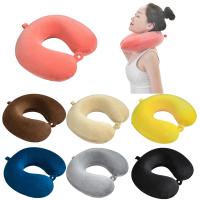 China 100% Polyester U Shape Cervical Airplane Memory Foam Neck Pillow for Travel Customization for sale