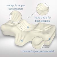 China Customized Color Cervical Orthopedic Foam Pillow for Neck Shoulder Back Pain Relief for sale
