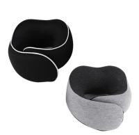 China Customized U-Shape Neck Travel Pillow with Memory Foam and Cotton Material Logo Printed for sale