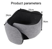 China Customized U-Shape Neck Travel Pillow with Memory Foam and Cotton Material Logo Printed for sale