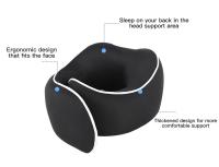 China Customized U-Shape Neck Travel Pillow with Memory Foam and Cotton Material Logo Printed for sale