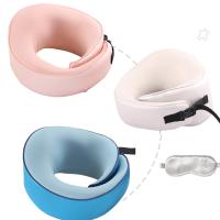 China Custom Memory Foam U-Shape Travel Pillow for Neck and Cervical Support on Flights for sale