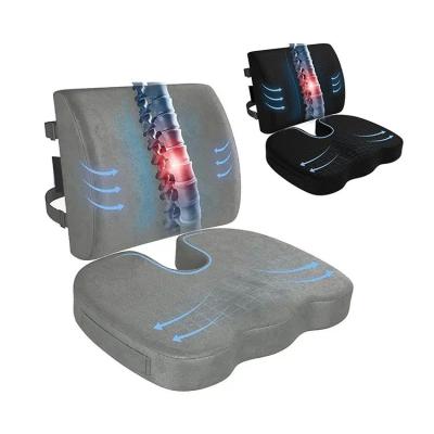 China Unpick and Wash Feature Memory Foam Seat Cushion for Office Chair Lumbar Support for sale