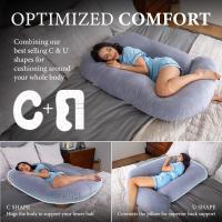 China Marine Pattern Pregnancy Pillows U-Shape Full Body Pillow for Maternity Sleeping 1.5-2 Kg for sale