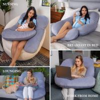 China Marine Pattern Pregnancy Pillows U-Shape Full Body Pillow for Maternity Sleeping 1.5-2 Kg for sale