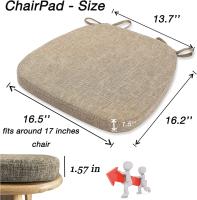 China Knitted Dining Chair Cushion with Ties 16.5 x 16.2 Inches Memory Foam Kitchen Seat Pad for sale