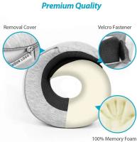 China Customized Color U Shape Memory Foam Neck Pillow Soft Neck Support Travel Pillow Roll for sale