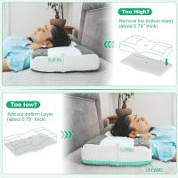 China Memory Foam Cervical Pillow Adjustable Contour Home Pillow for Pain Relief Sleeping for sale