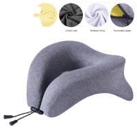 China Office Nap Airplane Camping Knitted U-Shaped Memory Cotton Head and Neck Support Pillow for sale
