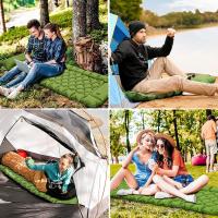 China Rectangle Camping Sleeping Pad with Built-in Foot Pump and Pillow Lightweight Design for sale