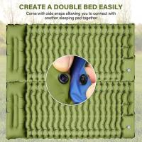 China Rectangle Camping Sleeping Pad with Built-in Foot Pump and Pillow Lightweight Design for sale