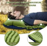 China Rectangle Camping Sleeping Pad with Built-in Foot Pump and Pillow Lightweight Design for sale