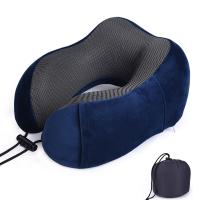 China Comfortable Breathable Cover U Shape Memory Foam Neck Pillow for Airplane Travel LOW MOQ for sale