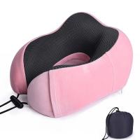 China Comfortable Breathable Cover U Shape Memory Foam Neck Pillow for Airplane Travel LOW MOQ for sale