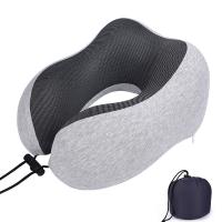 China Custom LOGO Sleeping Rest U Shape Neck Pillow for Airplane Travel Comfortable Support for sale