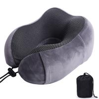 China Custom LOGO Sleeping Rest U Shape Neck Pillow for Airplane Travel Comfortable Support for sale