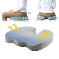 China Improve Posture with Handmade Coccyx Orthopedic Gel Memory Foam Cool Gel Seat Cushion for sale