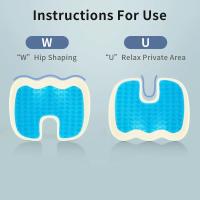 China Improve Posture with Handmade Coccyx Orthopedic Gel Memory Foam Cool Gel Seat Cushion for sale