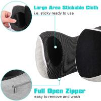China Portable Memory Foam Travel Neck Pillow for Airplane Custom Ergonomic Gray Design for sale