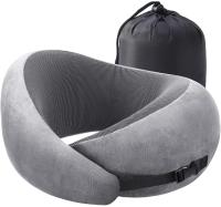 China Slow Rebound Travel Neck Pillow with Memory Foam Filling Car Airplane and Office for sale