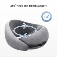 China Slow Rebound Travel Neck Pillow with Memory Foam Filling Car Airplane and Office for sale