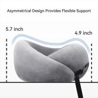 China Slow Rebound Travel Neck Pillow with Memory Foam Filling Car Airplane and Office for sale