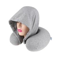 China Comfortable Gray Cotton Slow Rebound Memory Foam Neck Support Massage Pillow for 2023 for sale