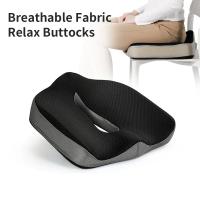 China Coccyx Orthopedic Office Chair Memory Foam Seat Cushion with Anti Hemorrhoid Mesh Cover for sale