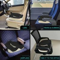 China Coccyx Orthopedic Office Chair Memory Foam Seat Cushion with Anti Hemorrhoid Mesh Cover for sale