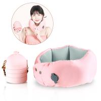 China Custom Logo U Shape Inflatable Camping Travel Pillow with 0.5-1 Kg and 40 Fabric Count for sale