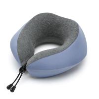 China Customized Hnos Easy Carry Airplane Car Travel Memory Foam Neck Rest 360-Degree Head Support Travel Pillow for sale