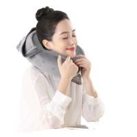 China Travelling Airplane Memory Foam U Shaped Pillow with Hat Sustainable Fashion Style for sale