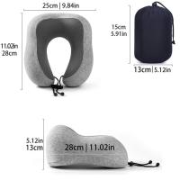 China Memory Foam U-shaped Travel Neck Pillow for Airplane and Nap 100% Polyester Filling for sale