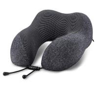 China Memory Foam U-shaped Travel Neck Pillow for Airplane and Nap 100% Polyester Filling for sale