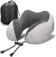 China 40 Fabric Count Soft Velvet Memory Foam U-Shaped Neck Pillow for Car Home and Office for sale