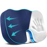 China Cushion Hot Ergonomic Design U Shape Memory Foam Seat Cushion with Cooling Gel Wedge for sale