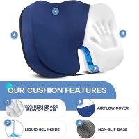 China Cushion Hot Ergonomic Design U Shape Memory Foam Seat Cushion with Cooling Gel Wedge for sale