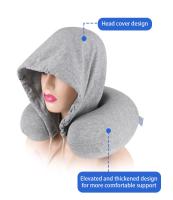 China Soft Hooded Travel Pillow for Relaxing and Comfortable Travel Round Shape 0.5-1 Kg for sale