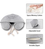 China Soft Hooded Travel Pillow for Relaxing and Comfortable Travel Round Shape 0.5-1 Kg for sale