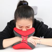 China Office Airplane and School Memory Foam Nap Sleeping Face Down Pillow with Custom Logo for sale
