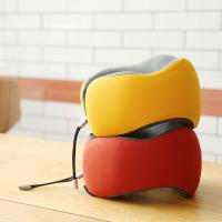 China Airplane Travel Pillow 100% Pure Memory Foam with Eye Mask and Ear Plug Included for sale