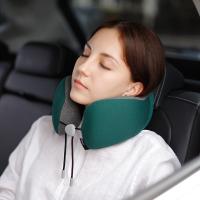 China Airplane Travel Pillow 100% Pure Memory Foam with Eye Mask and Ear Plug Included for sale